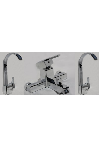 Yey Grup Kare Banyo Bataryası Pirinç