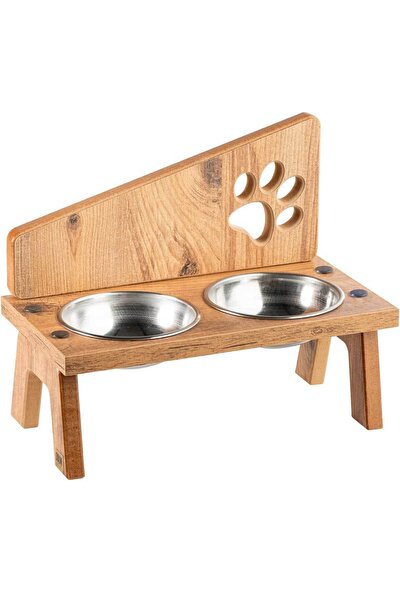 Odun Concept Çelik Kaseli Ahşap Kedi Mama ve Su Kabı - Tamamen Ahşap Exen - Pati Odun Concept Çelik Kaseli Ahşap Kedi Mama ve Su Kabı - Tamamen Ahşap Exen - Pati