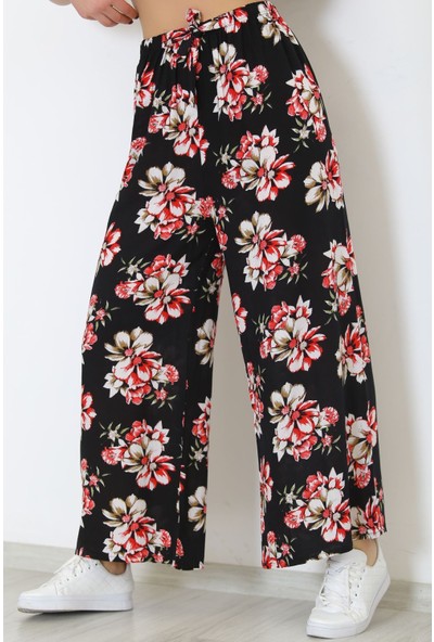 Modern Vitrin Dokuma Pantolon Çiçeklibeyaz - 1233.1095.