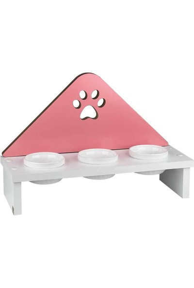 Odun Concept 3'lü Kedi ve Küçük Irk Köpek Mama ve Su Kabı - Seramik Kaseli Beyaz - Pink Pati Odun Concept 3'lü Kedi ve Küçük Irk Köpek Mama ve Su Kabı - Seramik Kaseli Beyaz - Pink Pati