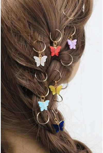 New Obsessions Renkli Kelebek 20 Parça Saç Küpesi Seti New Obsessions Renkli Kelebek 20 Parça Saç Küpesi Seti