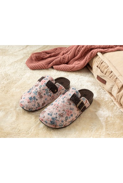 English Home Bloom Keçe Kadın Ev Terliği 40 Kahverengi English Home Bloom Keçe Kadın Ev Terliği 40 Kahverengi