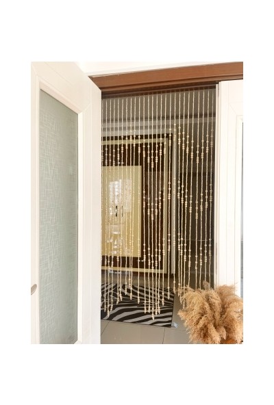 Kai Home Ahşap Kapı Perdesi 27 Sıra Sık Boncuklu El Işçiliği