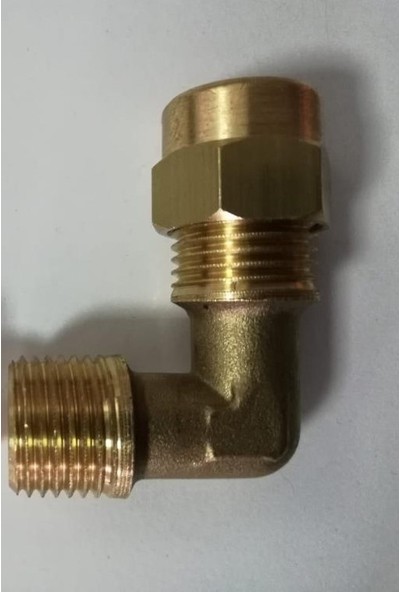 Efk Hırdavat Sarı Pirinç Yüksüklü Dirsek 1/4-10MM Efk Hırdavat Sarı Pirinç Yüksüklü Dirsek 1/4-10MM