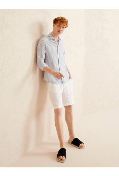 Xint Pamuklu Regular Fit Çizgili Gömlek
