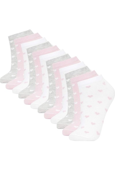 DeFacto Kadın Pamuklu 12'li Kısa Çorap X8605AZNS DeFacto Kadın Pamuklu 12'li Kısa Çorap X8605AZNS