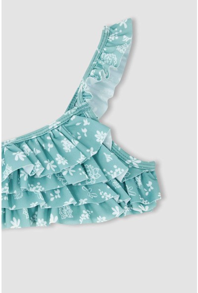 DeFacto Kız Çocuk Desenli Tek Omuzlu Bikini TAKIM V8472A622HS