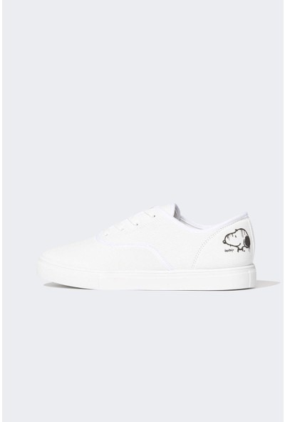DeFacto Kadın Snoopy Lisanslı Bağcıklı Bez Ayakkabı X2267AZ22SM
