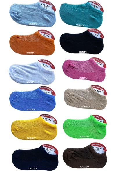 Ozzy Socks 10 Çift Dikişsiz Pamuklu Bebek Çocuk Görünmez Sneaker Patik Çorap Ozzy Socks 10 Çift Dikişsiz Pamuklu Bebek Çocuk Görünmez Sneaker Patik Çorap
