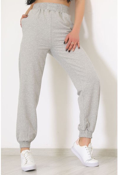 Paça Lastikli Eşofman Altı Gri - 9089.1247. Paça Lastikli Eşofman Altı Gri - 9089.1247.