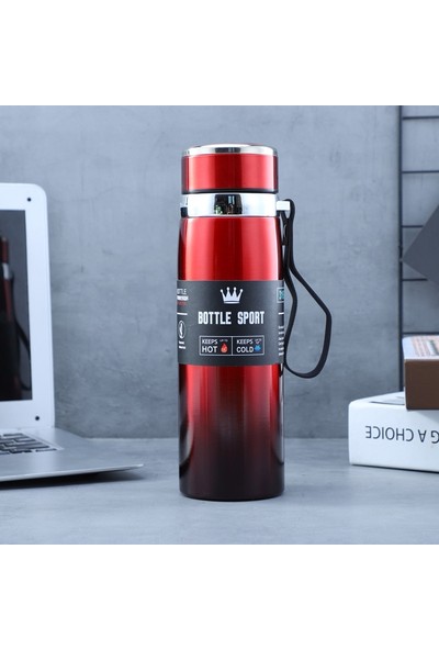 Plz Shop Dış Mekan Taşınabilir Termos 600 ml Gri (Yurt Dışından)