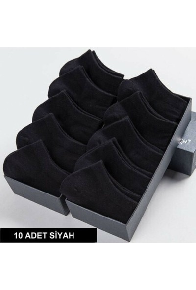 Bgk 10 Çift Bambu Siyah Unisex Patik Çorap Bilek Boy Bgk 10 Çift Bambu Siyah Unisex Patik Çorap Bilek Boy