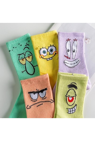 Bgk Unisex Desenli Kolej Çorap 5'li