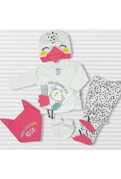 Miniworld Annesinin Minik Kuşu Baskılı 5 Parça Kutulu Hastane Çıkış Takımı Miniworld Annesinin Minik Kuşu Baskılı 5 Parça Kutulu Hastane Çıkış Takımı