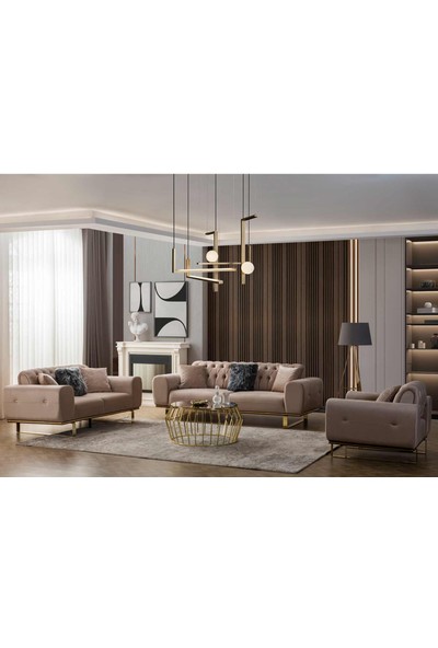 Eymense Arizona Koltuk Takımı Kahve 3+2+1
