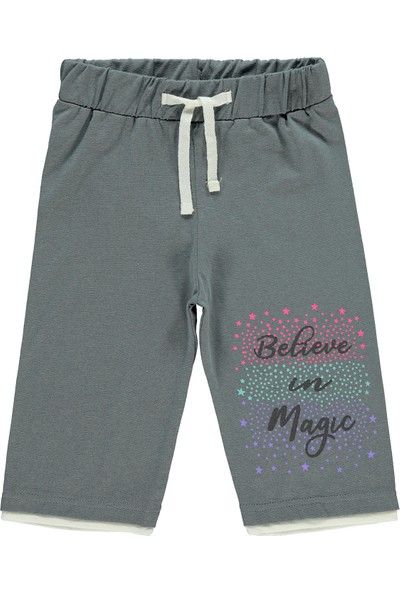 Civil Girls Kız Çocuk Kapri 6-9 Yaş Gri