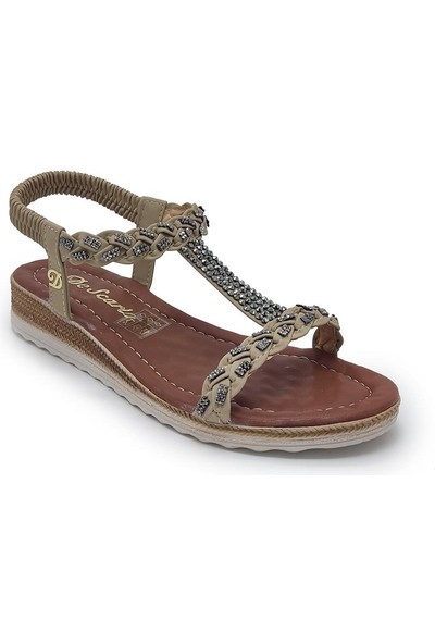 De Scarıo 221 Vızon Dolgu Taslı Günlük Sandalet