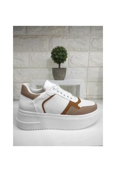 Cihan Shoes Kadın Siyah Beyaz Sneakers 5 cm Yüksek Taban Spor Ayakkabı Cihan Shoes Kadın Siyah Beyaz Sneakers 5 cm Yüksek Taban Spor Ayakkabı