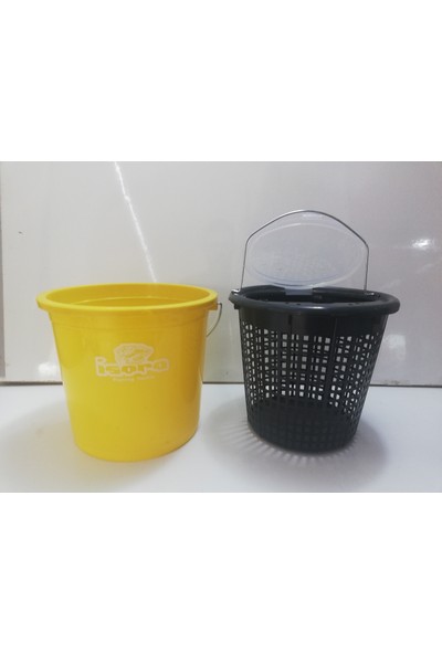 İsoro Balıkçı Kovası 6 Lt. Süzgeçli 25X25 - Sarı İsoro Balıkçı Kovası 6 Lt. Süzgeçli 25X25 - Sarı