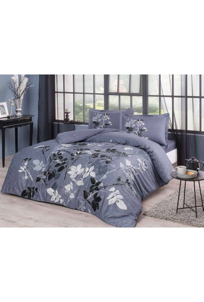 Taç Çift Kişilik Saten Nevresim Takımı Clement Mor