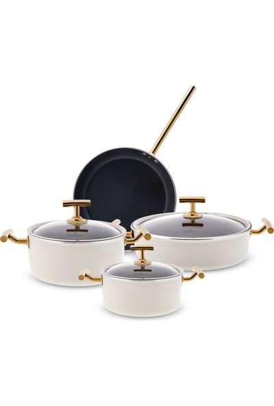 Karaca Vanilla Gold 7 Parça Bio Diamond Tencere Seti