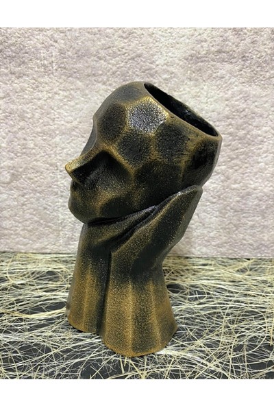 Gardenya Dokulu Yan Yüz Dekoratif Saksı Model 1