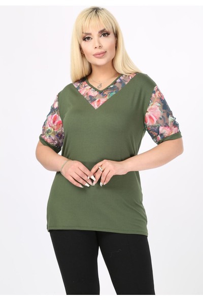 Modayız Kısa Kol Büyük Beden Bluz 20E-17841 Modayız Kısa Kol Büyük Beden Bluz 20E-17841