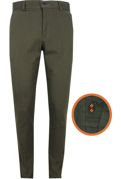 Varetta Erkek Haki Renk Klasik Kesim Keten Pantolon Varetta Erkek Haki Renk Klasik Kesim Keten Pantolon