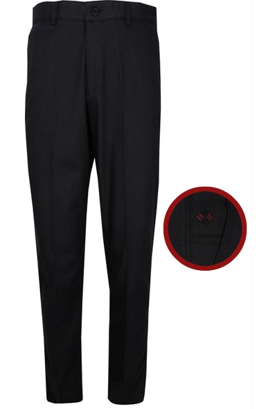 Varetta Erkek Siyah Klasik Kesim Keten Pantolon