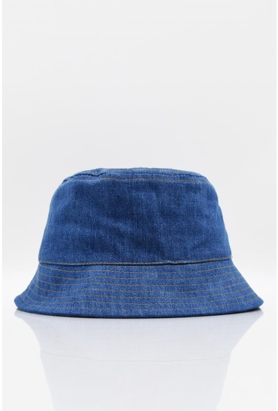 Külah Kadın Mavi Denim Bucket Şapka
