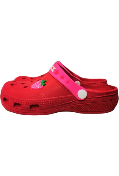 Anlaşspor Kız Çocuk Fuşya Desenli Sandalet Terlik A1412-40