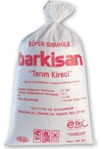 10 kg Barkisan Sönmemiş Toz Tarım Kireci