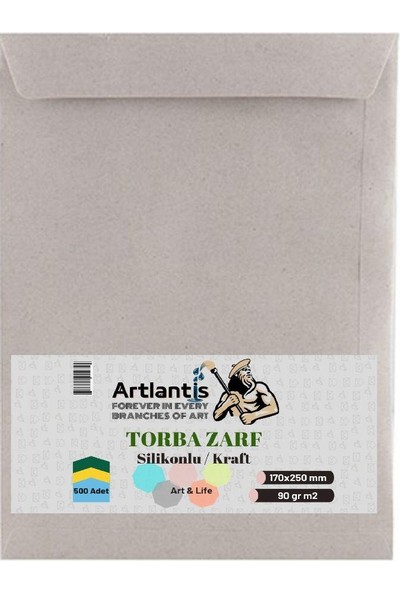 Artlantis Torba Zarf 17X25 cm Kraft 90 gr Silikonlu 500'LÜ 1 Paket Artlantis 170*250 mm Torba Zarf Kraft 500 Lü 1 Paket Artlantis Torba Zarf 17X25 cm Kraft 90 gr Silikonlu 500'LÜ 1 Paket Artlantis 170*250 mm Torba Zarf Kraft 500 Lü 1 Paket