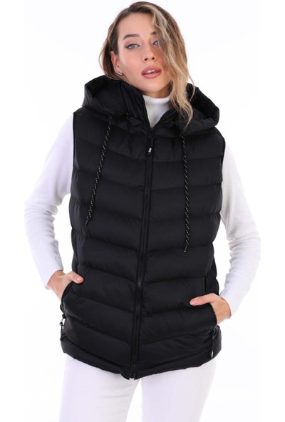 Kadın Y20 Jel Dolgu Fermuarlı Kapüşonlu Günlük Spor Şişme Yelek Kadın Y20 Jel Dolgu Fermuarlı Kapüşonlu Günlük Spor Şişme Yelek