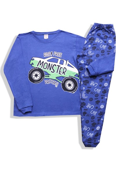 Vişne Bebe Monster Baskılı Erkek Çocuk Pijama Takımı Vişne Bebe Monster Baskılı Erkek Çocuk Pijama Takımı