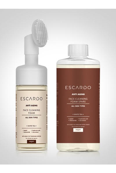 Escardo Anti Aging Yüz Temizleme Köpüğü 100ML Anti Aging Yüz Temizleme Köpüğü Yedeği 200MLL