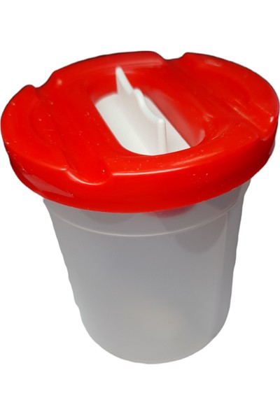 Cmk 2 Bölmeli Büyük Boy Fırça Temizleme Su Kabı