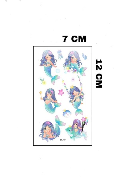 Mecit Tuhafiye Deniz Kızı Mini Çocuk Dövmesi Mecit Tuhafiye Deniz Kızı Mini Çocuk Dövmesi