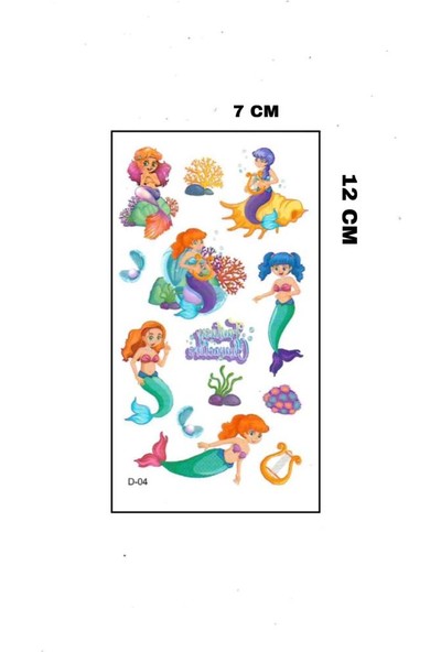 Mecit Tuhafiye Deniz Kızı Mini Çocuk Dövmesi Mecit Tuhafiye Deniz Kızı Mini Çocuk Dövmesi