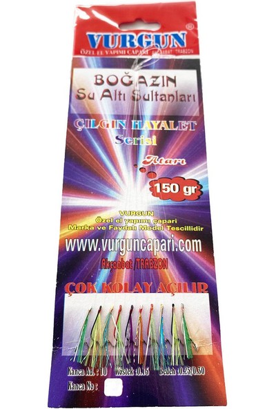 Vurgun Çapari 150GR Atarlı Çılgın Hayalet Istavrit Çaparisi Vurgun Çapari 150GR Atarlı Çılgın Hayalet Istavrit Çaparisi