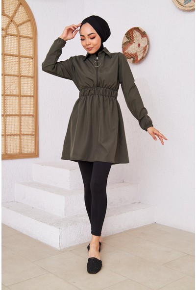 Vega Yakalı Haki 2'li Set Üst: Xs