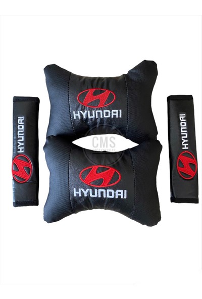 Cms Hyundaı Deri Yastık + Kemer Pedi 2'li Konfor Seti - Hyundaı Set Cms Hyundaı Deri Yastık + Kemer Pedi 2'li Konfor Seti - Hyundaı Set