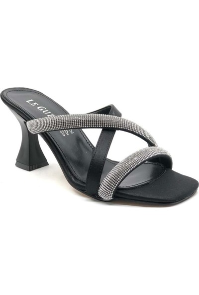 Le Guzzi Saten Taşlı Kadın Topuklu Terlik Le Guzzi Saten Taşlı Kadın Topuklu Terlik