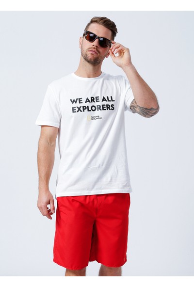 National Geographic Şort M, 2xl, Kırmızı