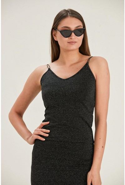 Alexandergardı Parıltılı Askılı Bluz (B22-23400)