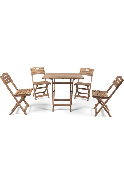 Barış Ahşap Ahşap Katlanır 4 Kişilik Masa Sandalye Takımı Balkon Bahçe Teras Masa Seti Barış Ahşap Ahşap Katlanır 4 Kişilik Masa Sandalye Takımı Balkon Bahçe Teras Masa Seti