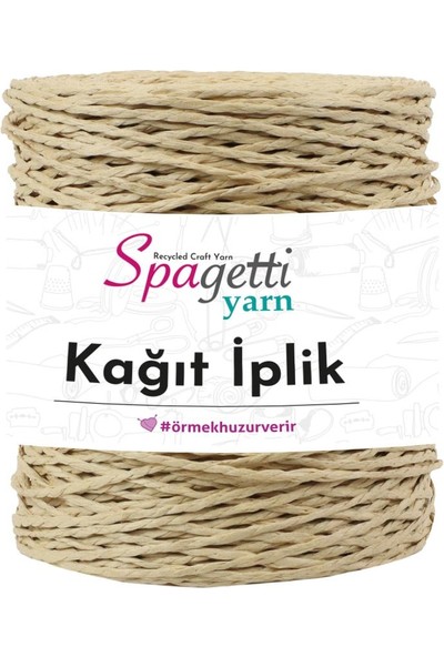 Spagetti Yarn Natürel Kağıt Ip