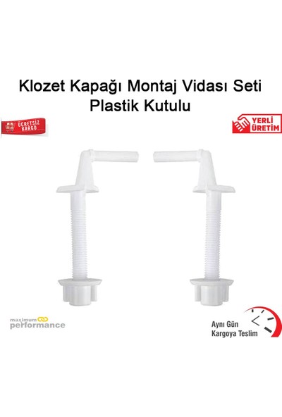 OKÇU KARDEŞLER YAPI MARKET Klozet Kapağı Montaj Vidası Seti Plastik Kutulu OKÇU KARDEŞLER YAPI MARKET Klozet Kapağı Montaj Vidası Seti Plastik Kutulu