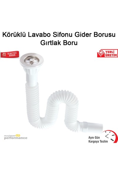 OKÇU KARDEŞLER YAPI MARKET Körüklü Lavabo Sifonu Gider Borusu Gırtlak Boru OKÇU KARDEŞLER YAPI MARKET Körüklü Lavabo Sifonu Gider Borusu Gırtlak Boru