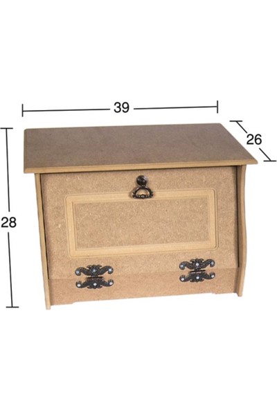 Alife E323 Önü Açılan Ekmeklik, Ahşap Boyama Mdf Ekmek Kutusu